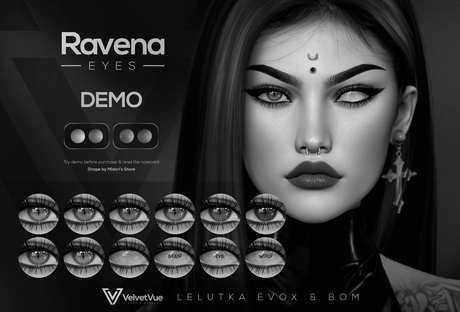 Second Life Marketplace - [ VelvetVue ] Ravena Viper Eyes :: DEMO